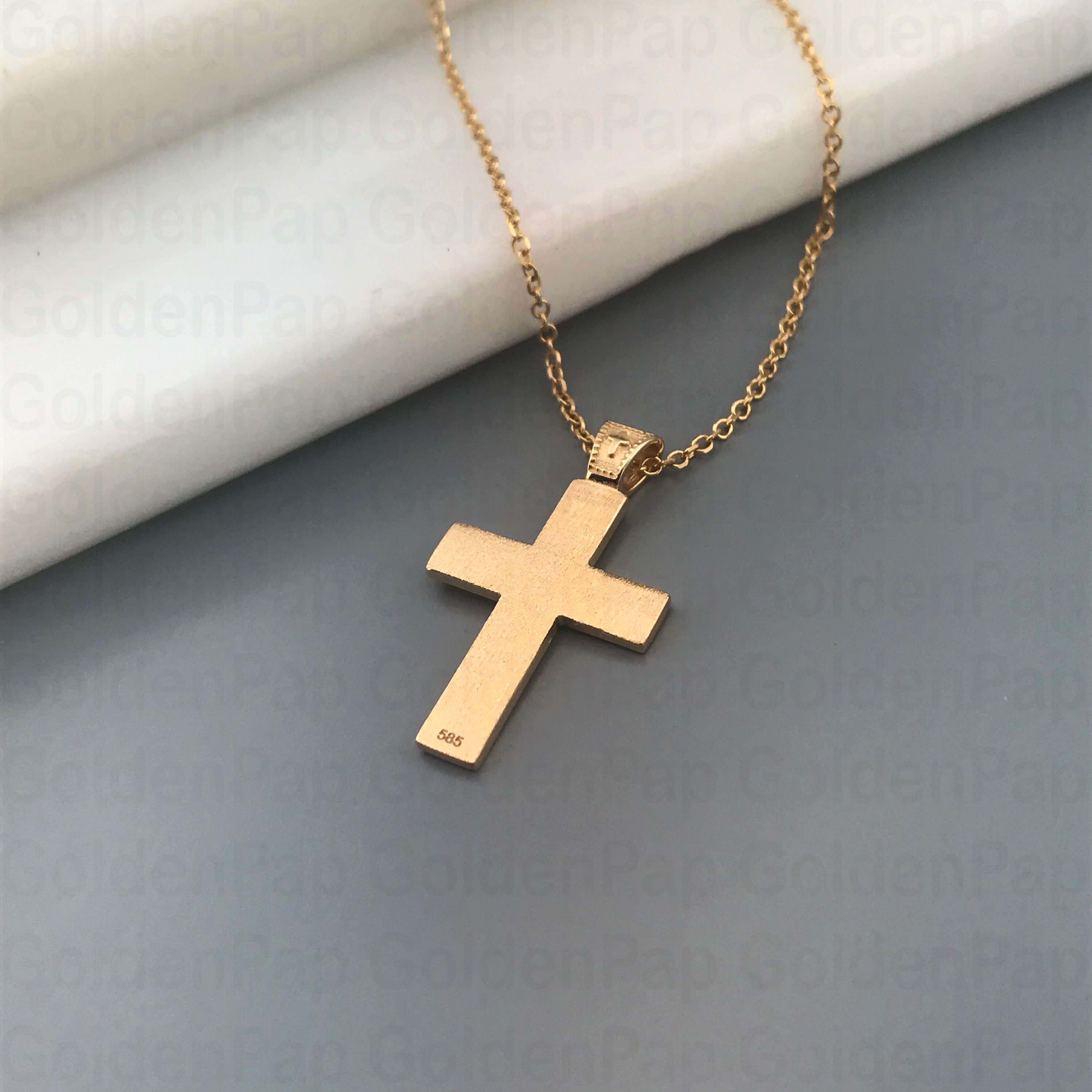 Small Size 14k Solid Gold Cross | Etsy