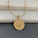 14k Solid Gold Pendant With Natural Emerald, Gold Compass - Etsy