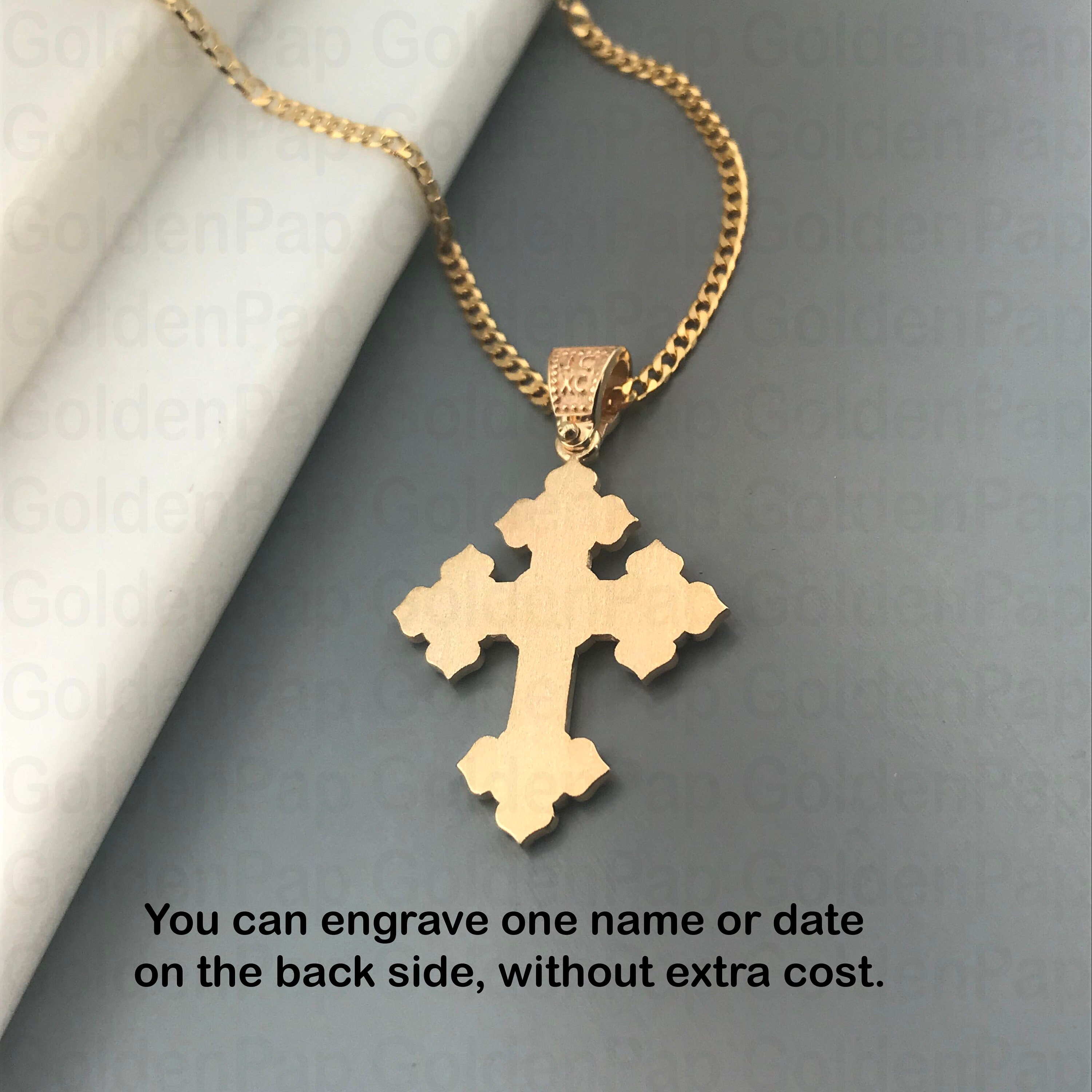 14k Solid Gold Cross With Jesus Christ Gold Cross With the | Etsy