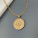 NEW 14k Solid Gold Pendant With Natural Emerald, Gold Compass - Etsy