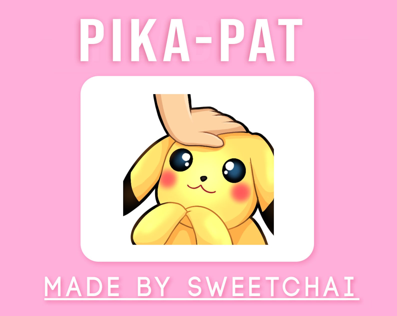 Pikachu Pat Twitch Emote - Single - Etsy France