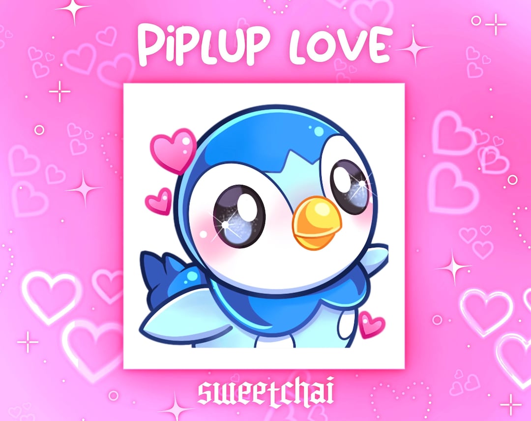 Piplup Pokemon Penguin Twitch Emote - Single - Etsy