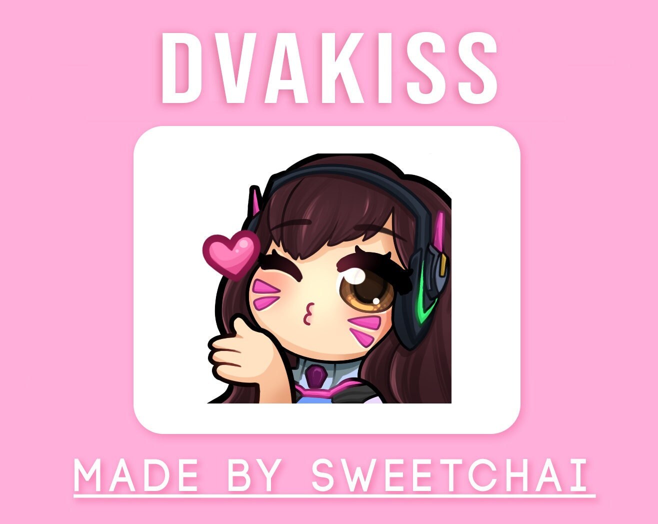 DVA Kiss Twitch Emote - Single - Etsy