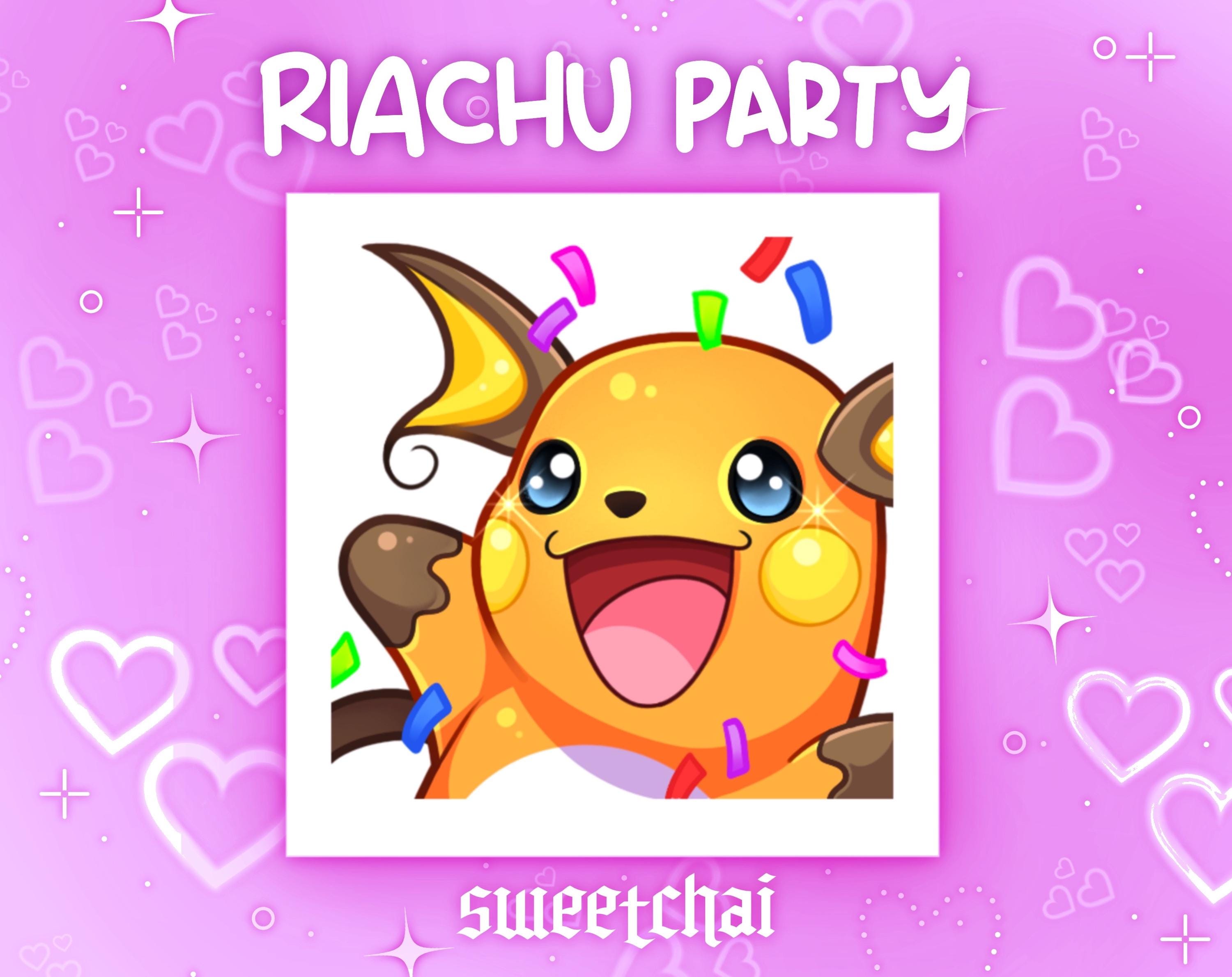 Raichu Pokemon Party Celebrate Twitch Emote - Single - Etsy