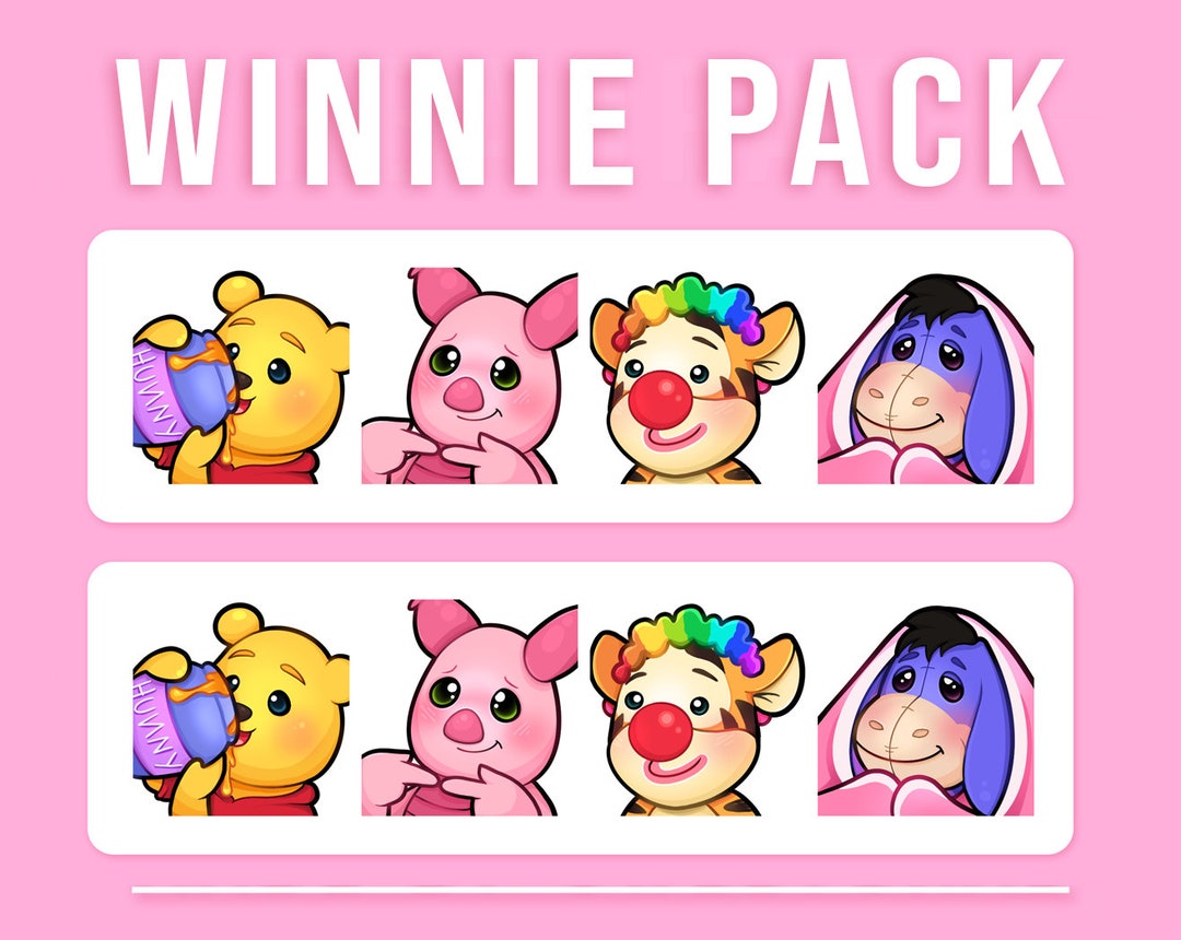 Winnie, Tiger, Eeyore, Piglet [4 Pack] Sip, Clown, Cozy, Shy - Etsy