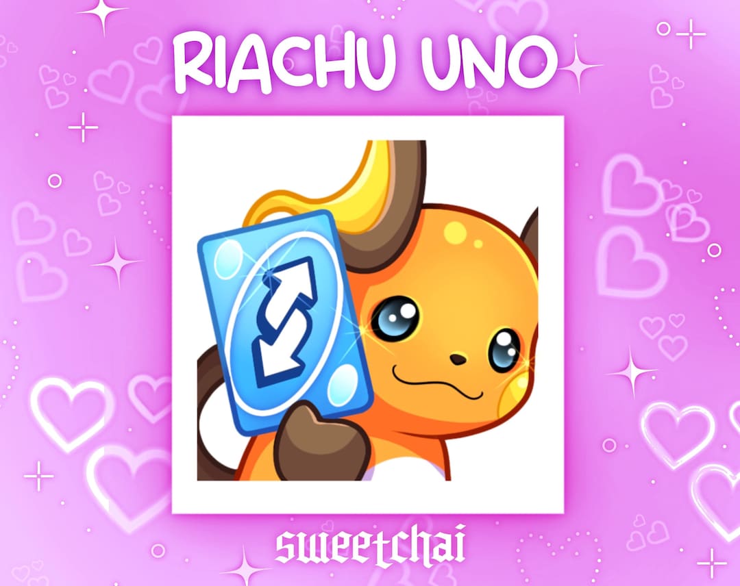 Raichu Pokemon UNO Reverse Twitch Emote - Single - Etsy