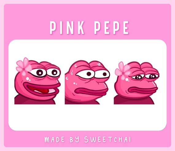 Pink Pepe The Frog Twitch Emotes 3 Pack | Etsy