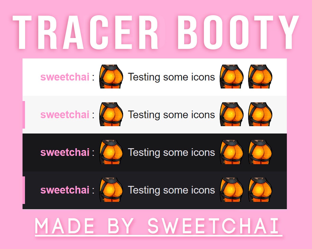 Tracer Booty Twitch Emote Single - Etsy