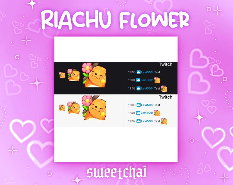 Raichu Pokemon Cute Flower Gift Twitch Emote - Single - Etsy