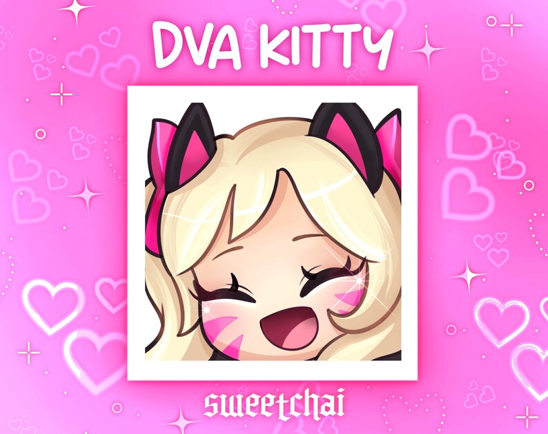DVA Happy Kitty Twitch Emote - Single - Etsy