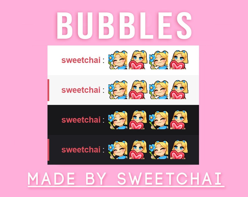 Bubbles Power Puff Girls Flower and Love - 2 Pack Emotes - Etsy