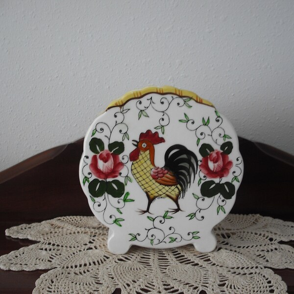 Rooster and Roses - Etsy