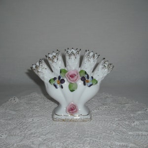 Five Finger Vase Violets and Roses Vintage - Etsy