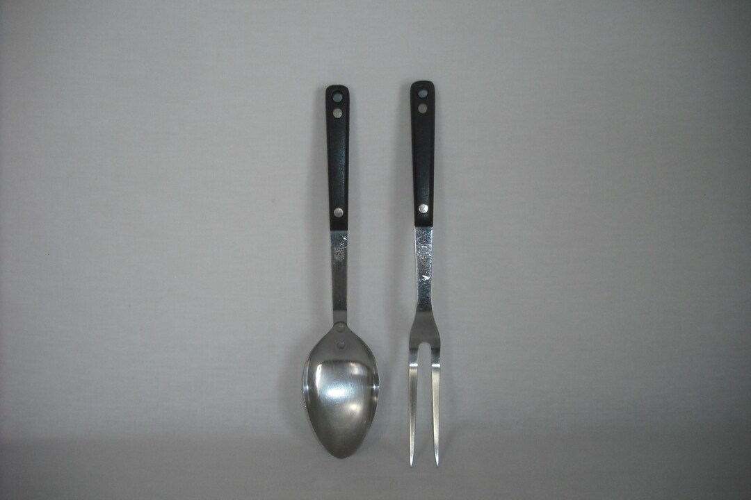 Flint Stainless Steel Utensils Vanadium Set of 2 Spoon and Fork Vintage ...