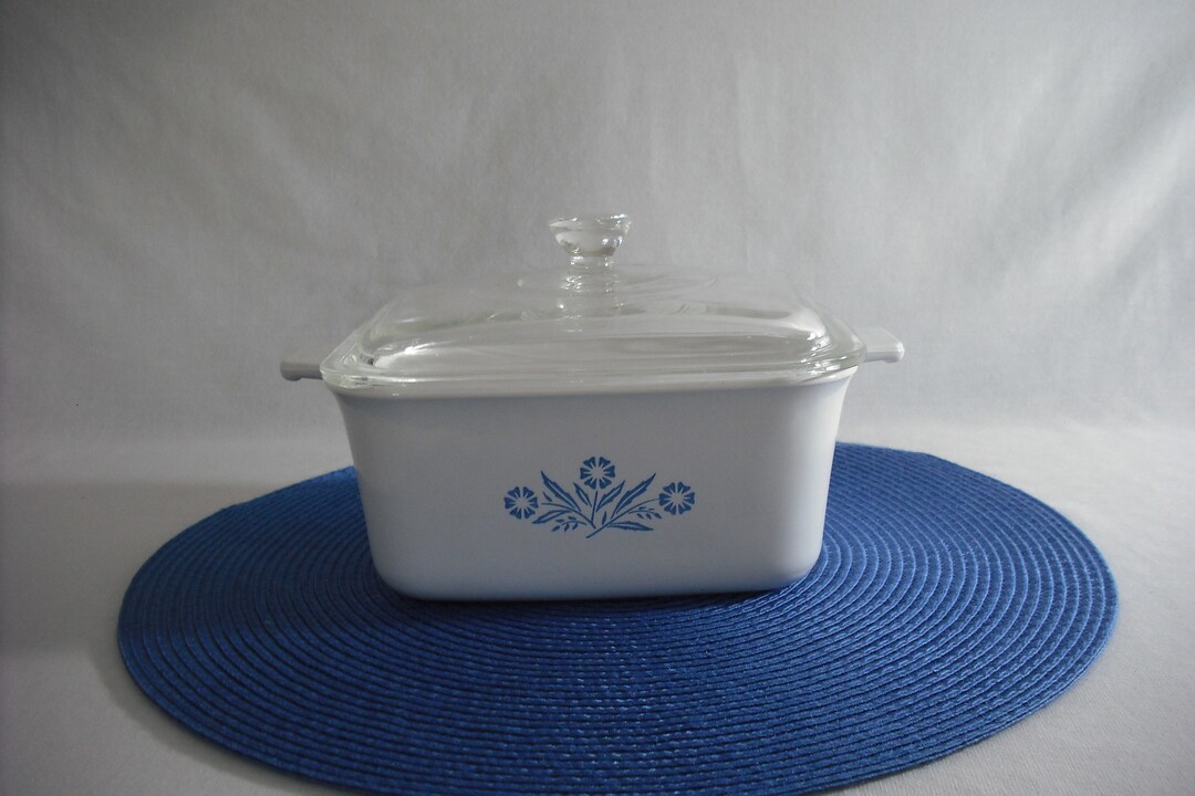 Corning Ware Rectangle Casserole Dish 1 1/2 Qt. Cornflower Pattern P-4 ...
