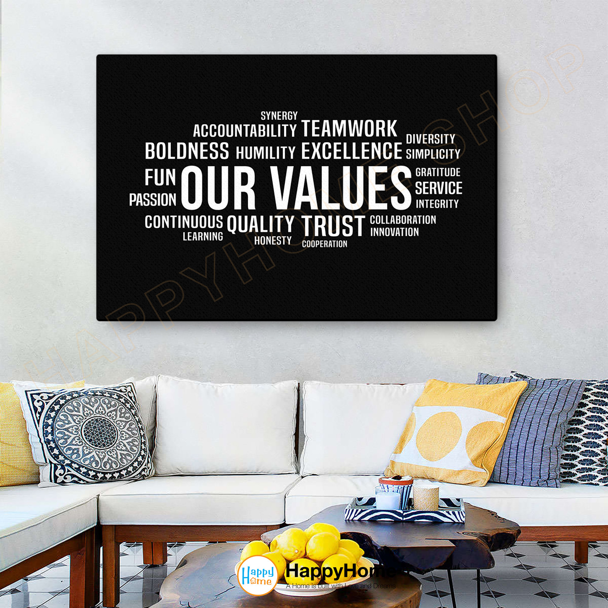 Our Values Wall Art Business Core Values Office Decor - Etsy
