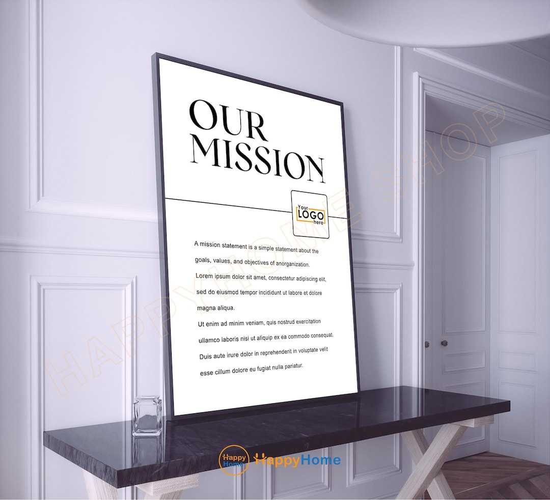 Personalized Our Mission Statement Wall Art Entrepreneur Poster ...