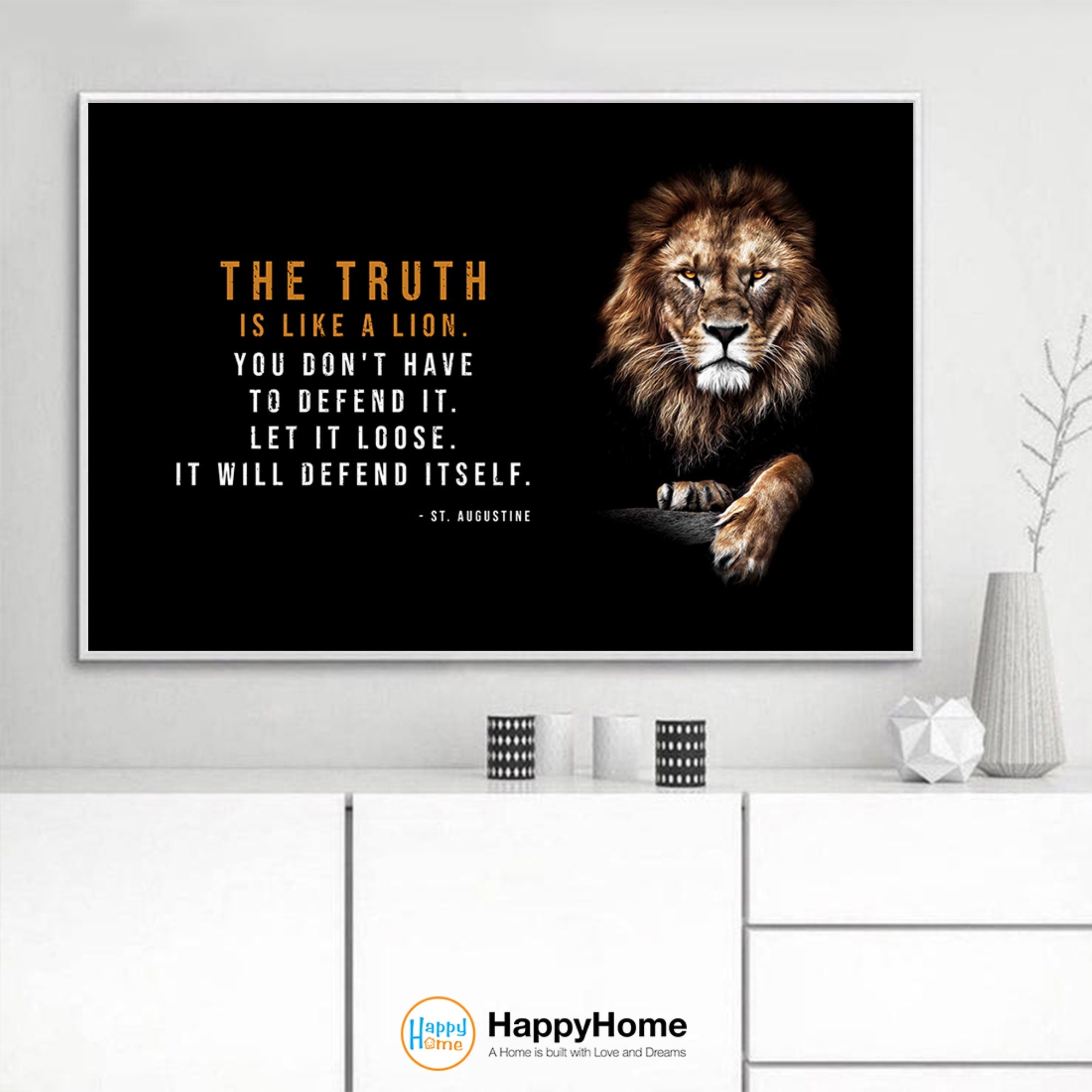 The Truth is Like A Lion Quotes Motivational Inspirational Quotes Wall ...
