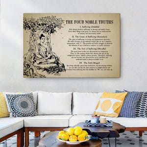 The Four Noble Truths Buddhist Wall Art Buddha Zen Quotes Spiritual ...