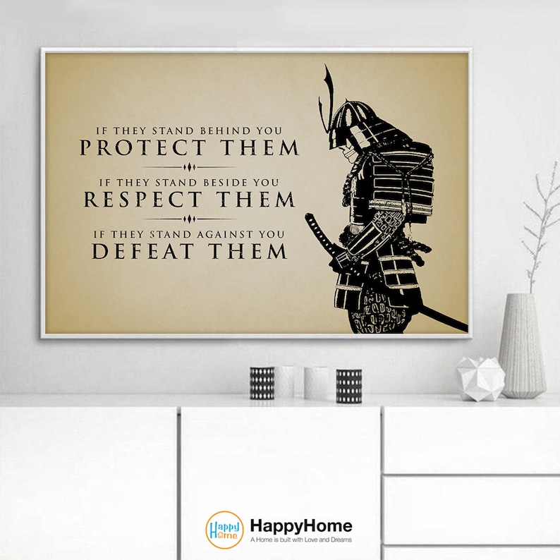 Samurai Warrior Poster Motivational Inspiration Quotes Poster - Etsy