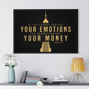 Warren Buffett Wall Art Control Your Emotions Control Your Money Warren ...