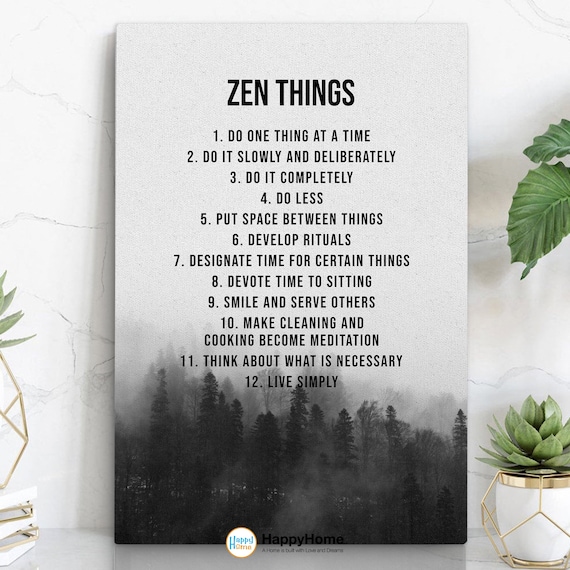Zen Work Quotes Inspirational Buddha Quotes Wall Art: Zen Canvas