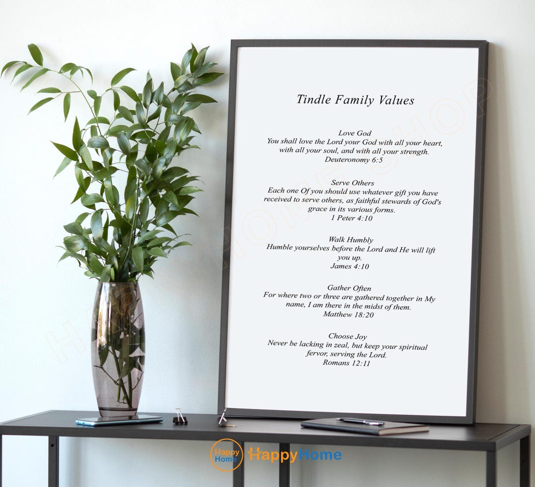 Personalized Family Values Sign Custom Our Family Values Personalized ...
