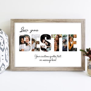 Personalized Bestie Collage Photo Poster Gift for Best Friends Custom ...
