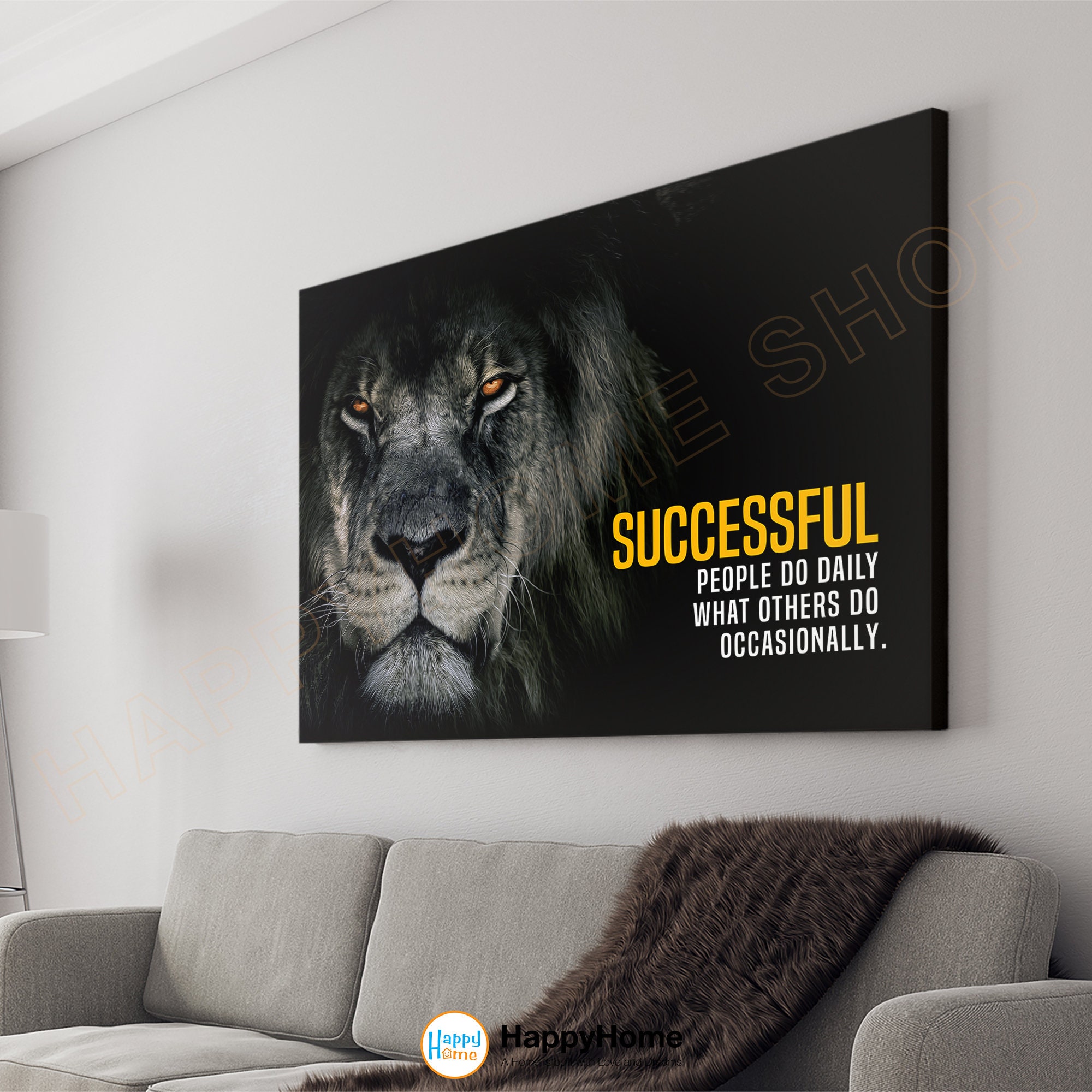 Lion Wall Art Successful People Do Daily What Others Do Occasionally ...