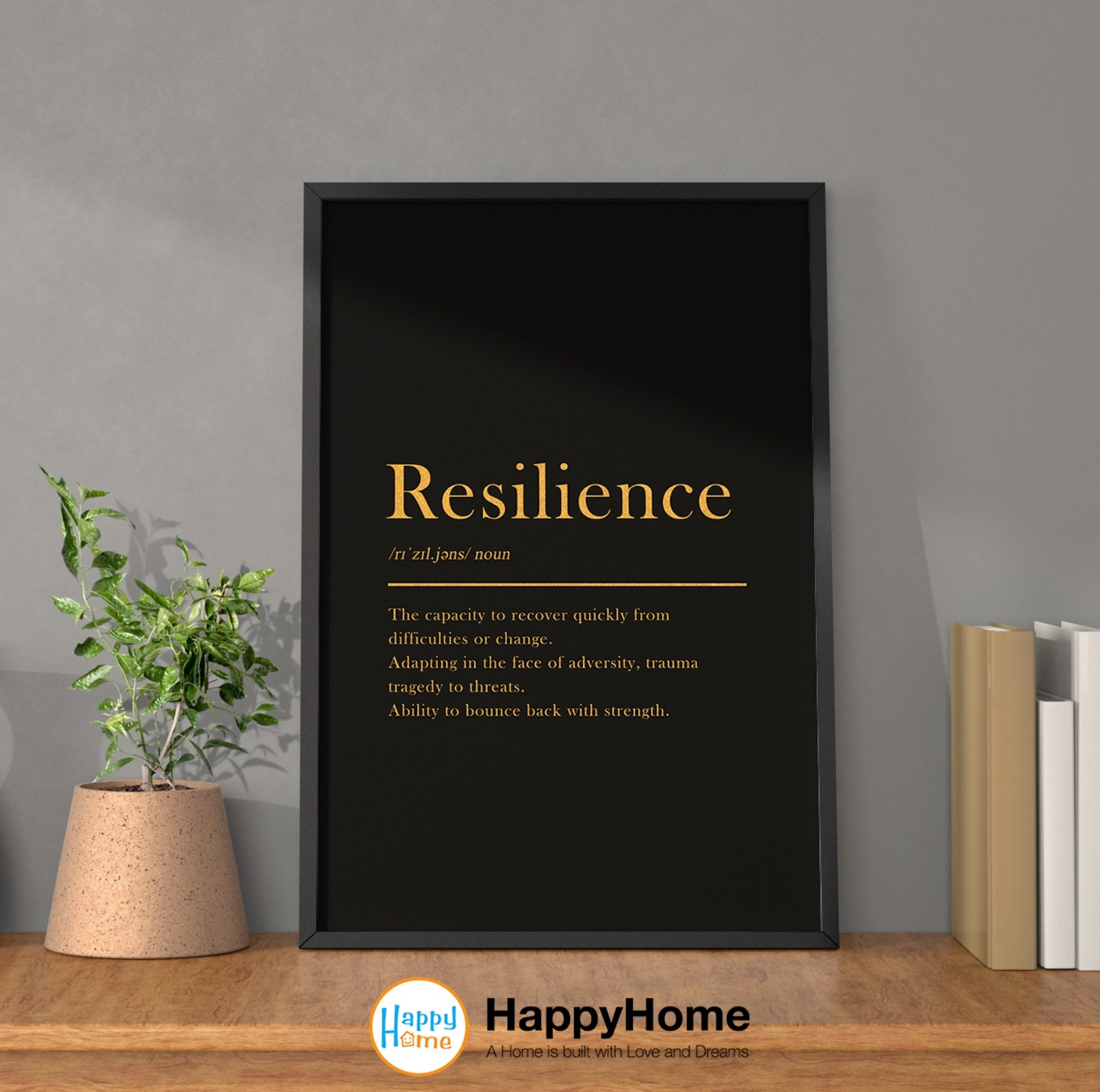 Resilience Definition Poster Motivational Wall Art - Etsy