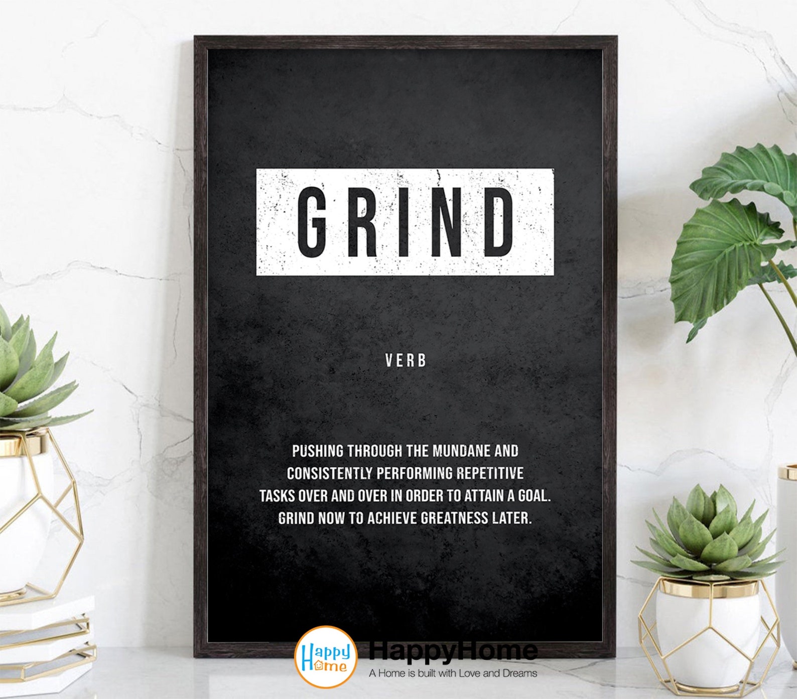 Grind Definition Poster Motivational Wall Art Inspirational - Etsy