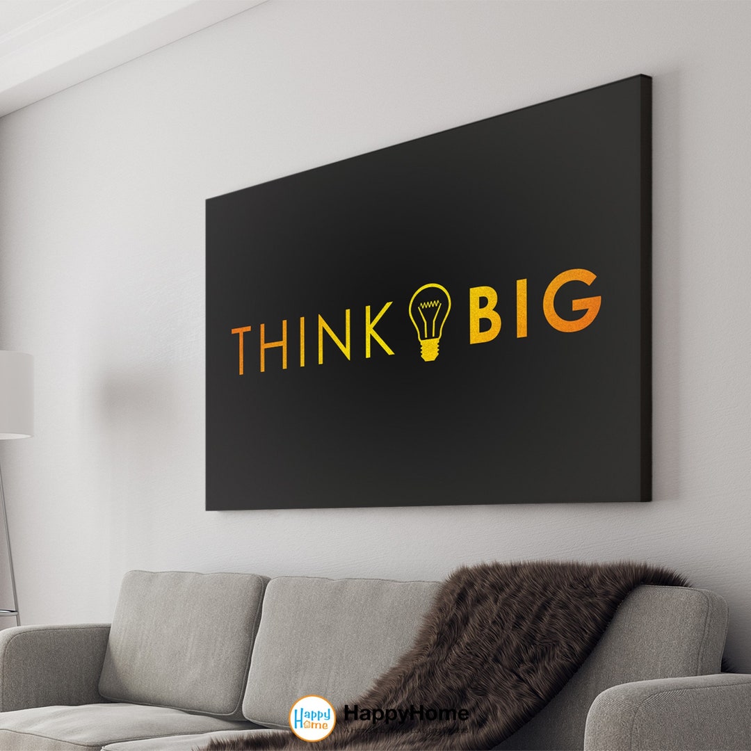 Think Big Wall Art Motivational Poster Inspirational Wall Art | Business Poster Canvas Art ...