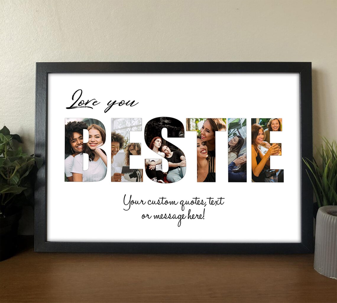 Personalized Bestie Collage Photo Poster Gift for Best Friends | Etsy