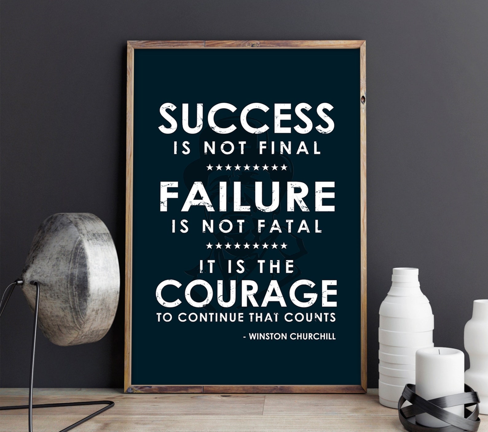 Winston Churchill Quotes Poster Motivational Inspiration - Etsy