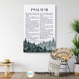 Psalm 91 NIV Bible Verse Wall Art He Who Dwells in the Shelter ...