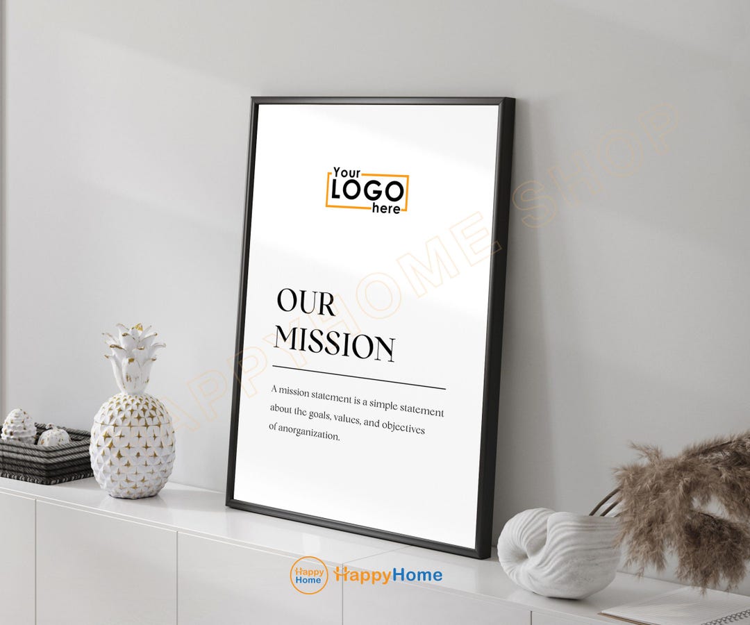 Personalized Our Mission Statement Wall Art Entrepreneur Poster ...
