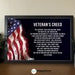 Veteran's Creed Wall Art I'm A Veteran America Veterans Day Gift ...