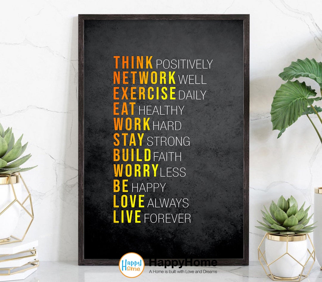 Entrepreneur Poster Motivational Quotes Inspirational Wall Art Canvas ...