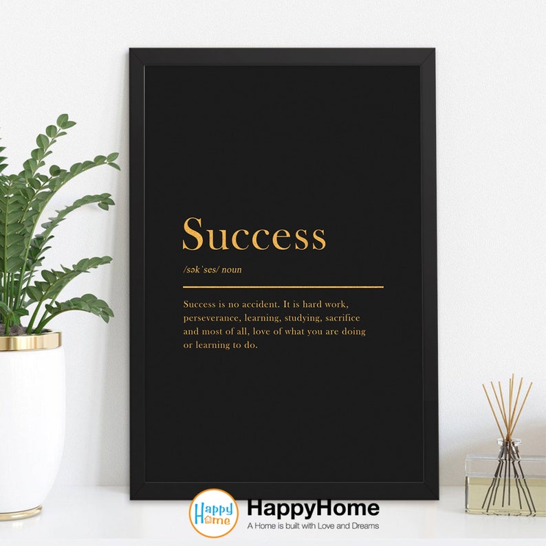 Success Wall Art Motivational Wall Art Poster Inspirational - Etsy