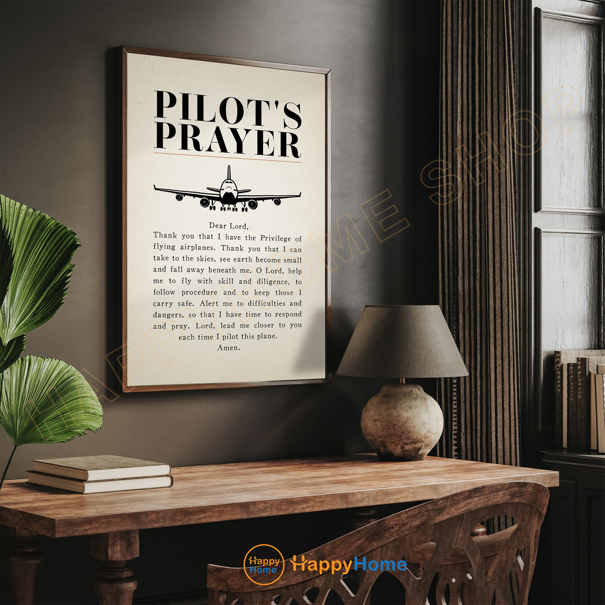 Pilot's Prayer Wall Art Aviation Prints Airplanes Quote - Etsy