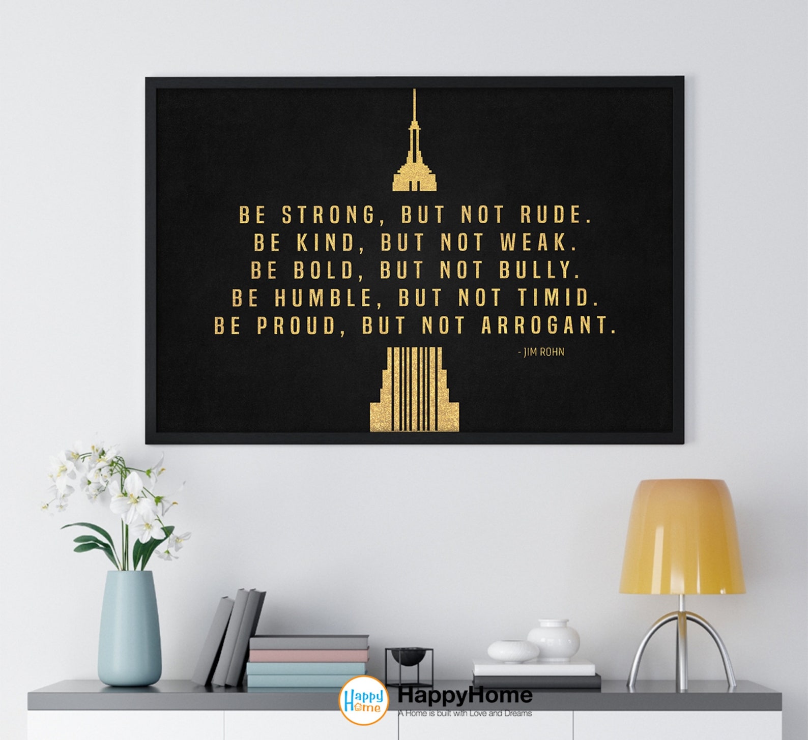 Jim Rohn Wall Art Motivational Poster Be Strong but Not Rude - Etsy