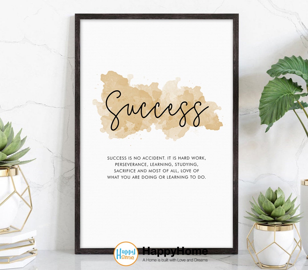 Success Wall Art Motivational Wall Art Poster | Inspirational Wall Art ...