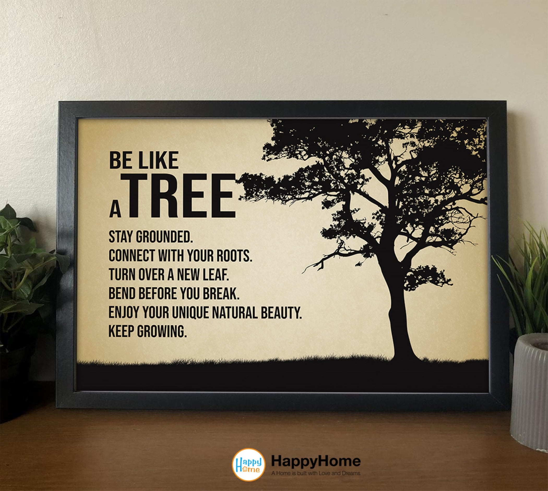 Be Like A Tree Motivational Poster Inspirational Wall Art ...