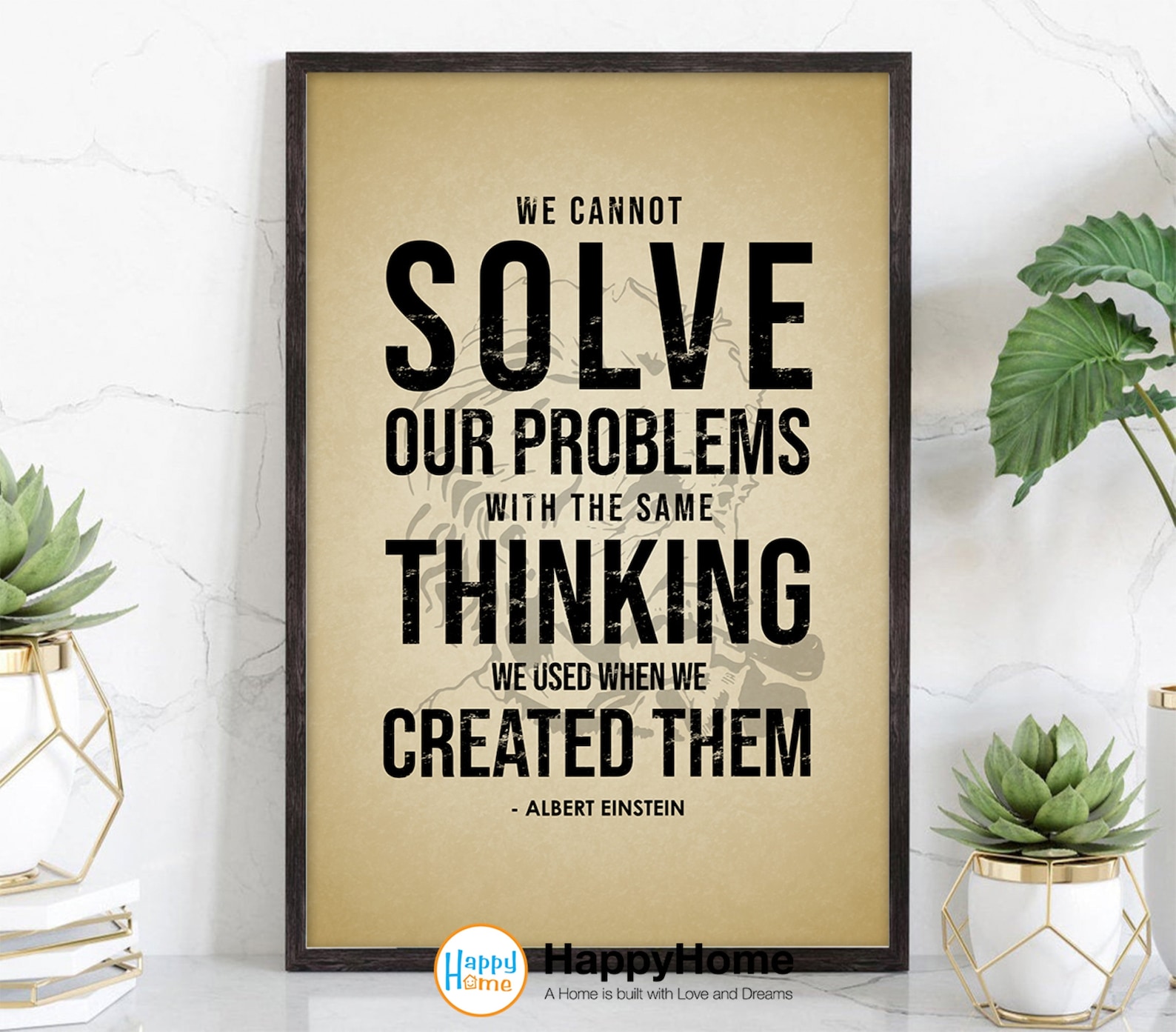 Albert Einstein Quotes Solve Our Problems Motivational - Etsy