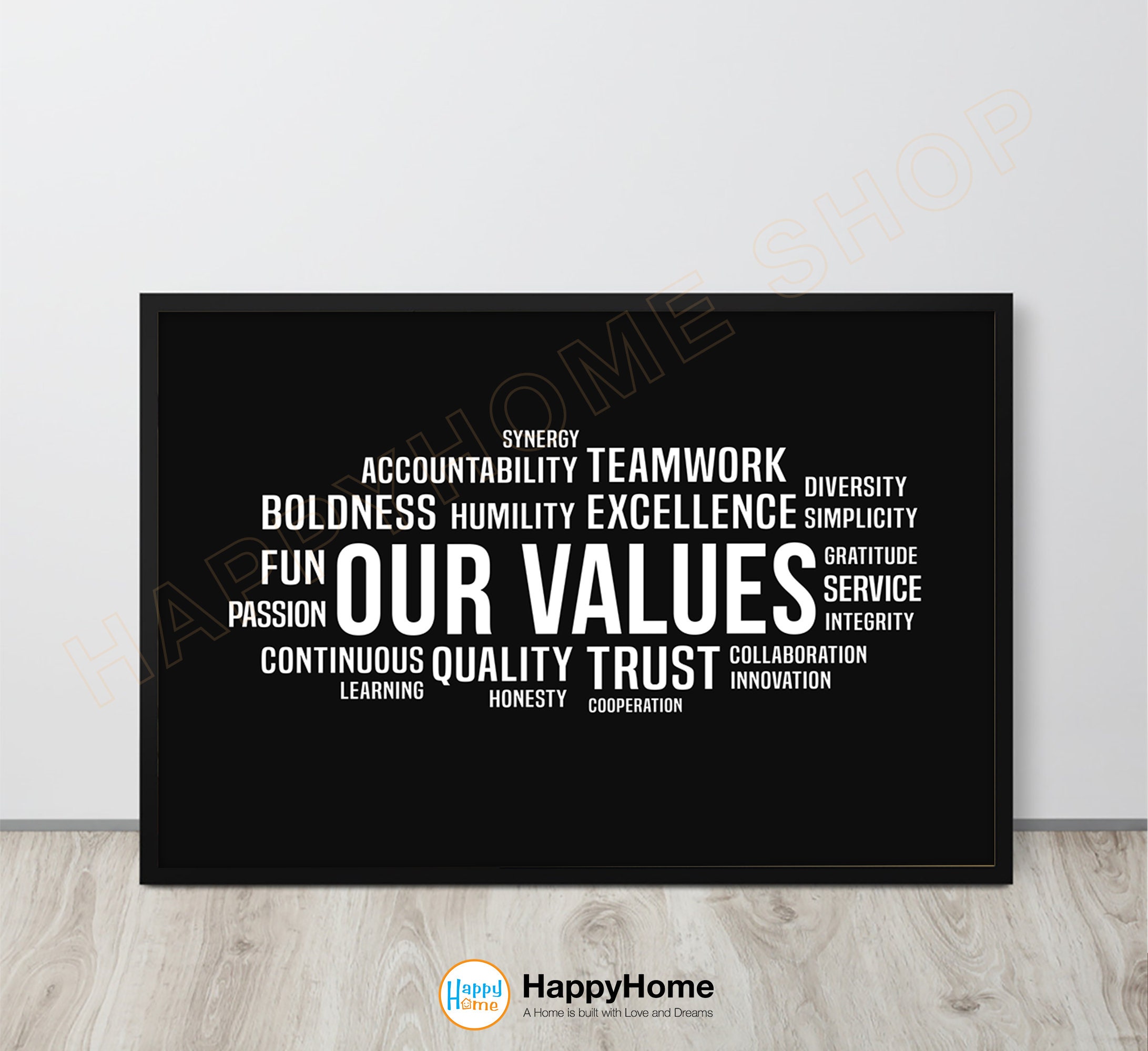 Our Values Wall Art Business Core Values Office Decor - Etsy