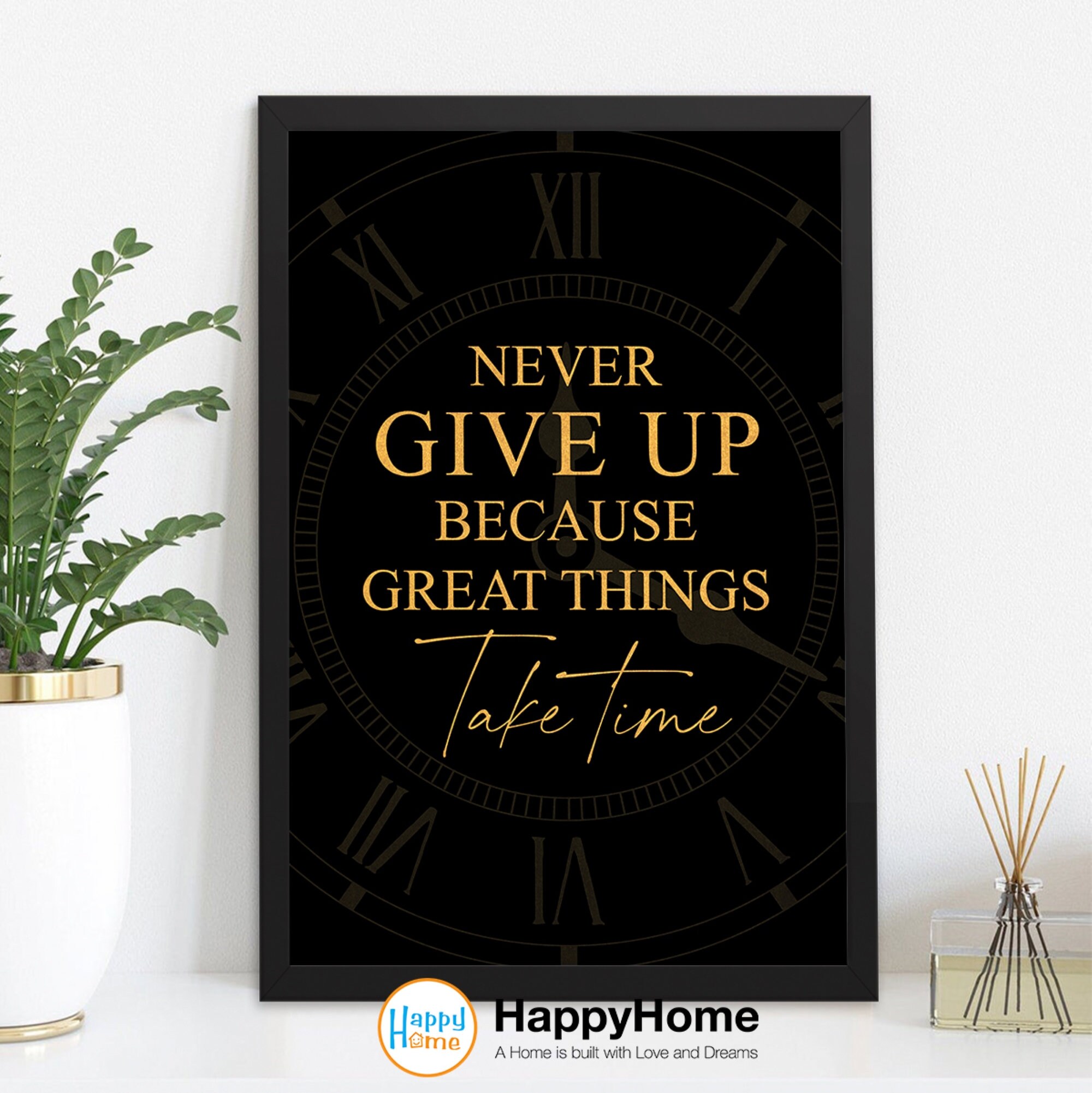Never Give up Best Things Take Time Motivational Wall Decor ...