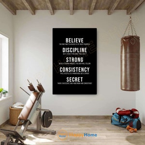 Gym Values Quotes Wall Art Workout Room Decor Gym Poster Fitness Prints ...
