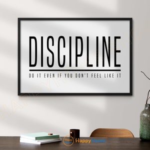 Discipline Definition Wall Art | Inspirational Wall Art Entrepreneur ...