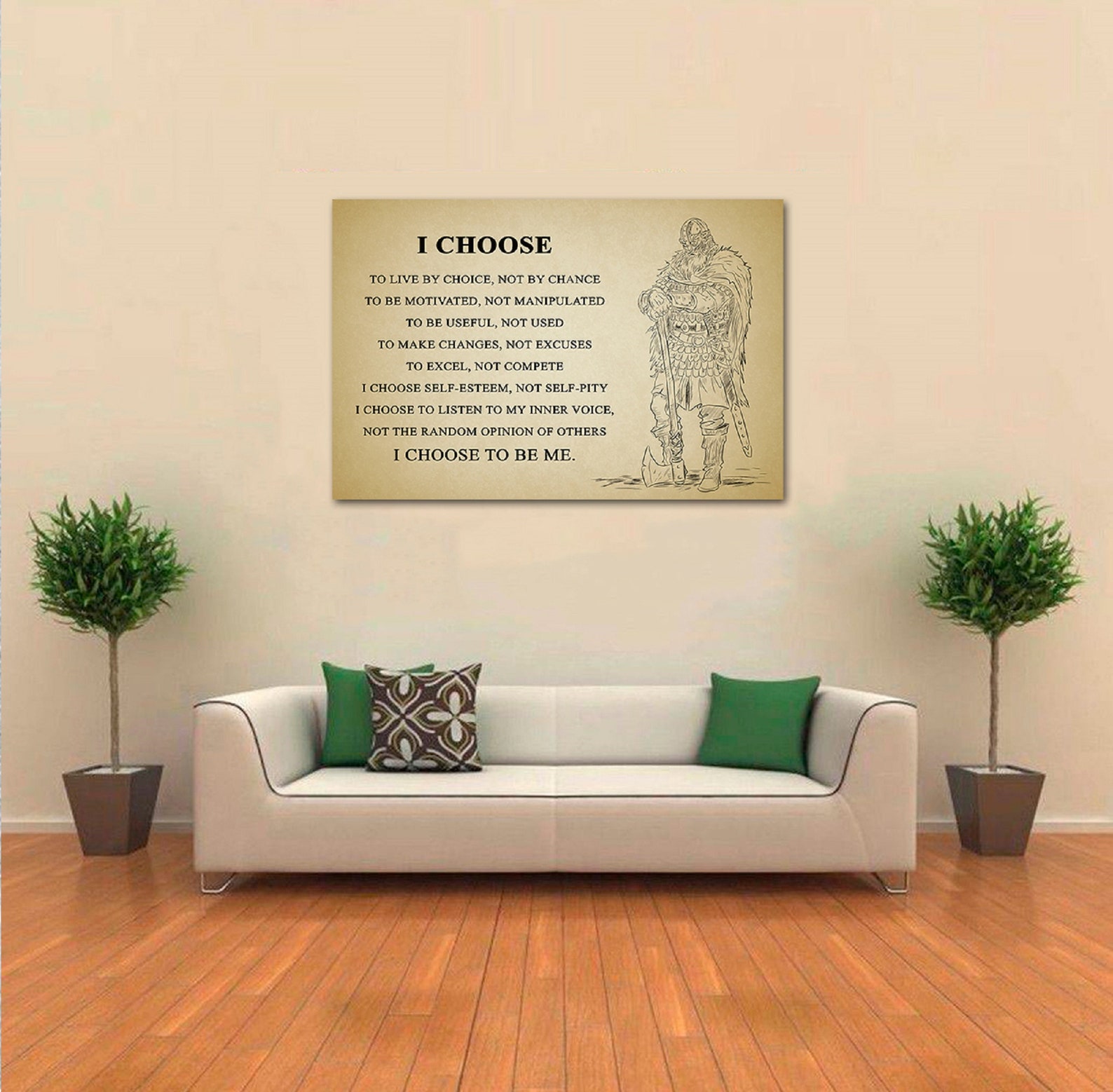 Viking Warrior Poster Motivational Inspiration Quotes Poster I Choose ...