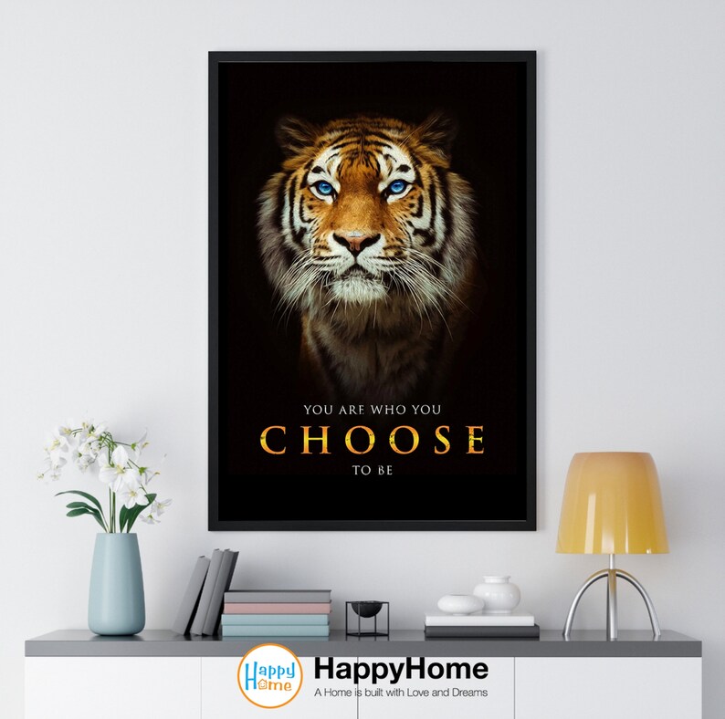 Tiger Poster Motivational Quotes Inspirational Wall Art You - Etsy